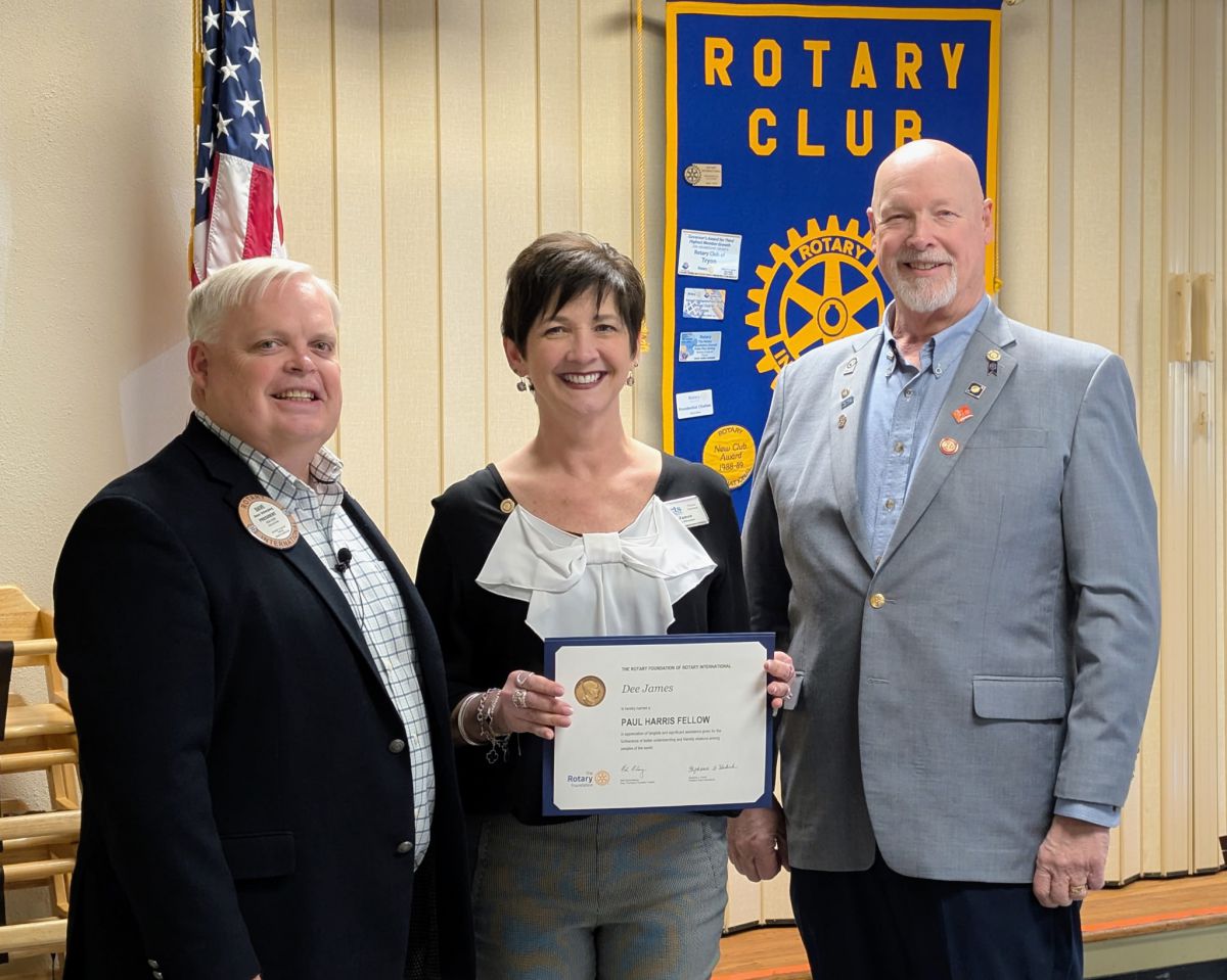Dee James was recognized as a Paul Harris Fellow | The Tryon Daily Bulletin
