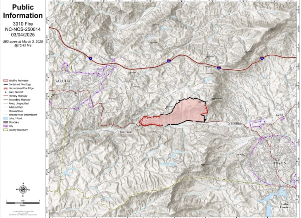 ‘3910 Fire’ now 63% contained, has burned over 500 acres | The Tryon ...
